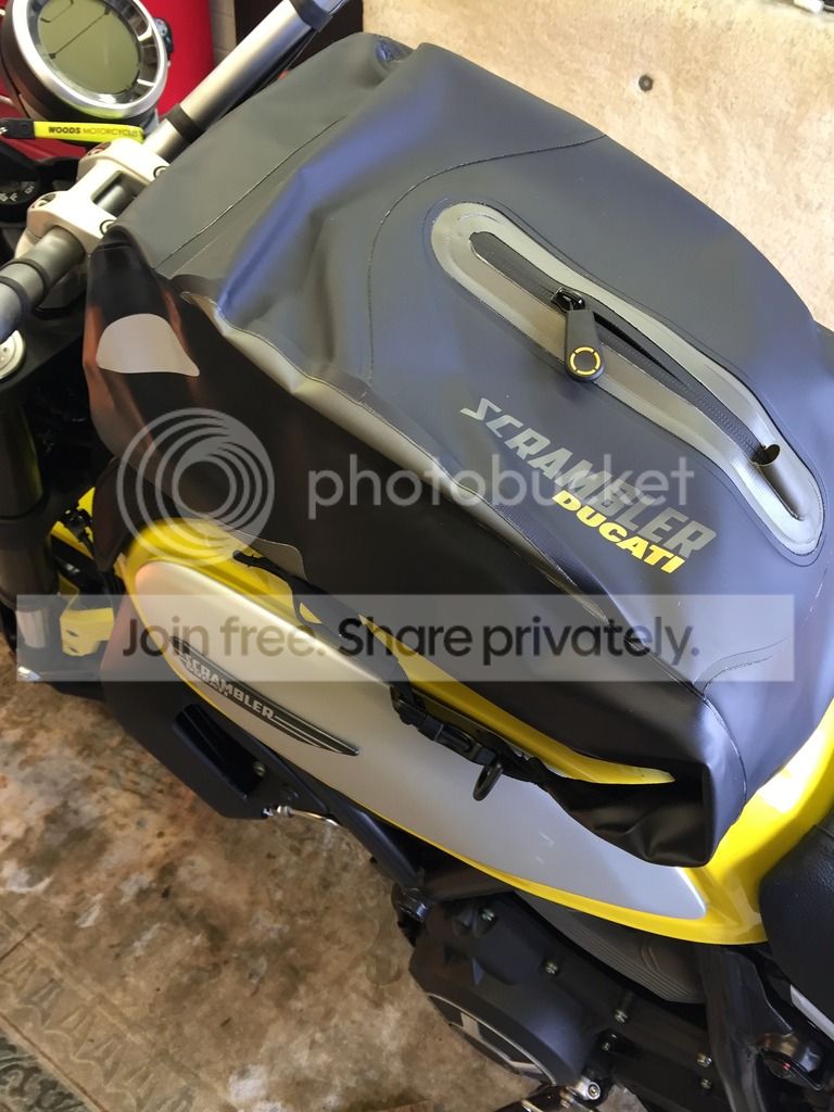 Tried my new scrambler tank Bag today | Ducati Scrambler Forum